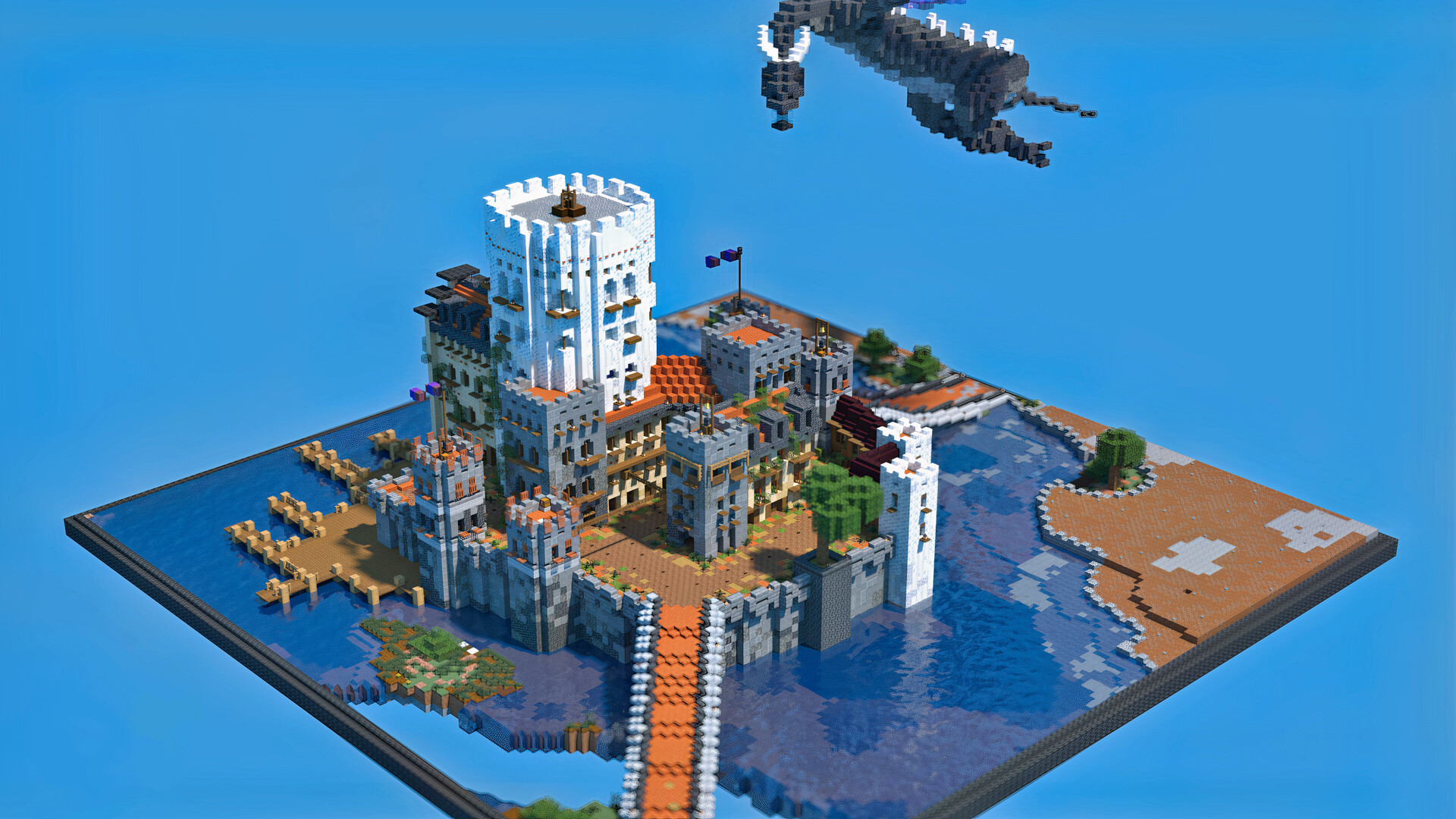 Lake Castle - Survival Spawn Minecraft Map