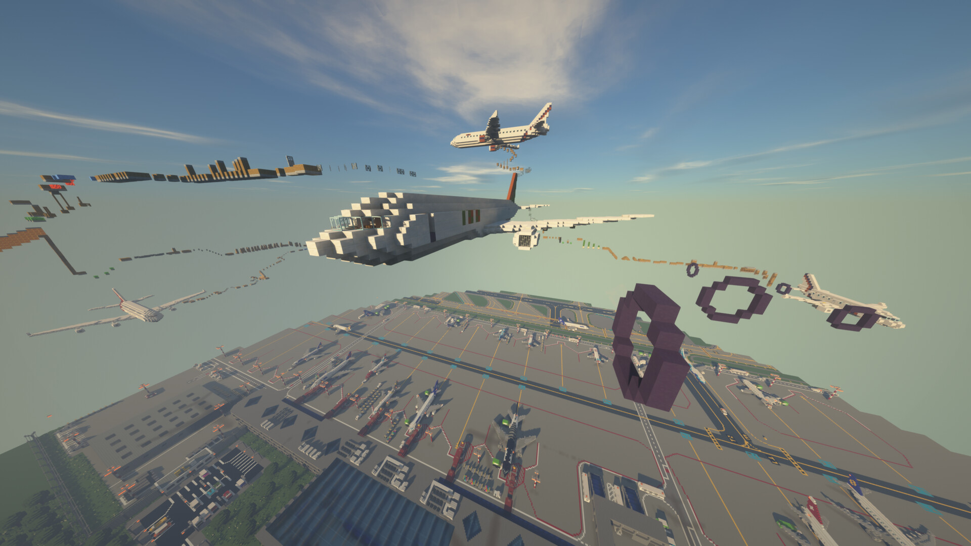 airplane parcour [download] Minecraft Map