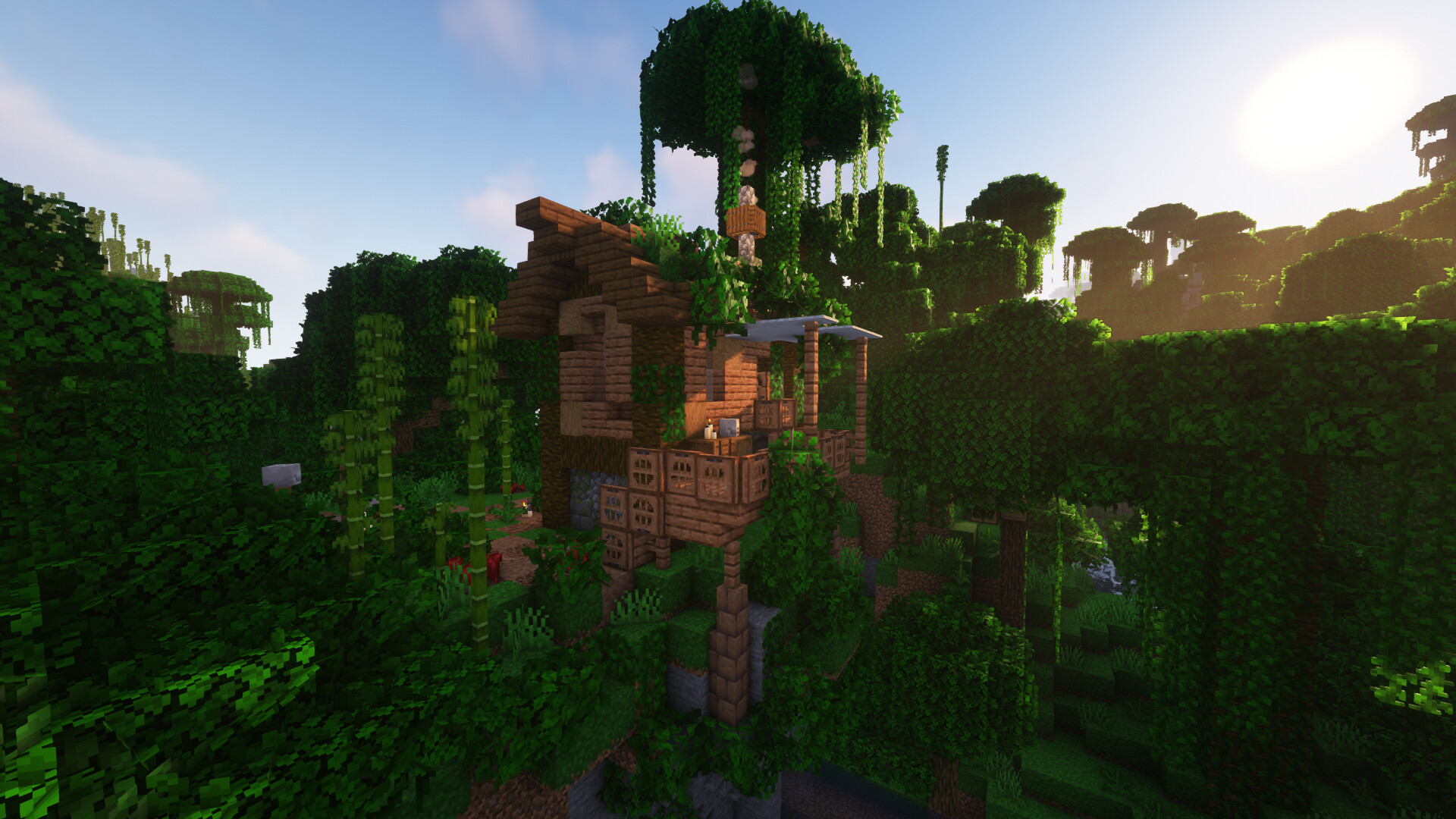 Tribal Hut in the Jungle - Blocktober Build 01 Minecraft Map