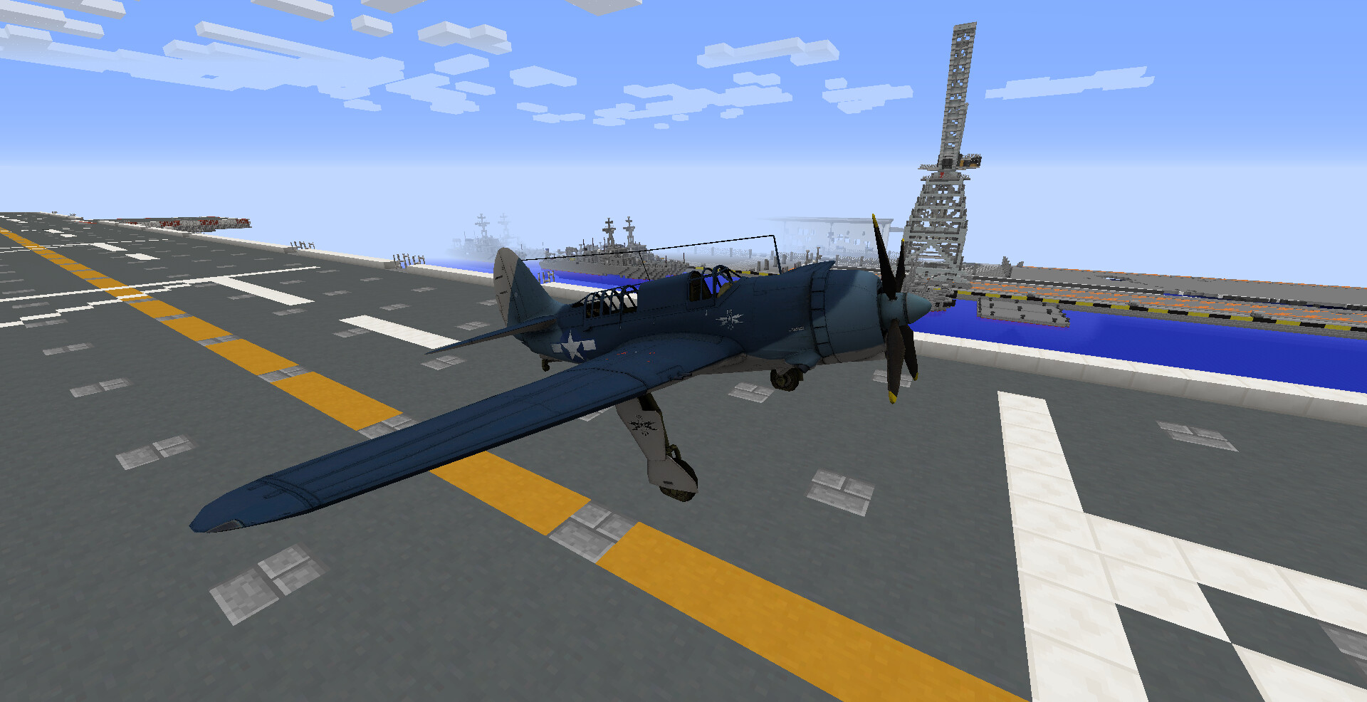 1.7.10 Mchelicopter Mod more WW2 planes (SB2C/J9N1/F8F-2) Minecraft Map