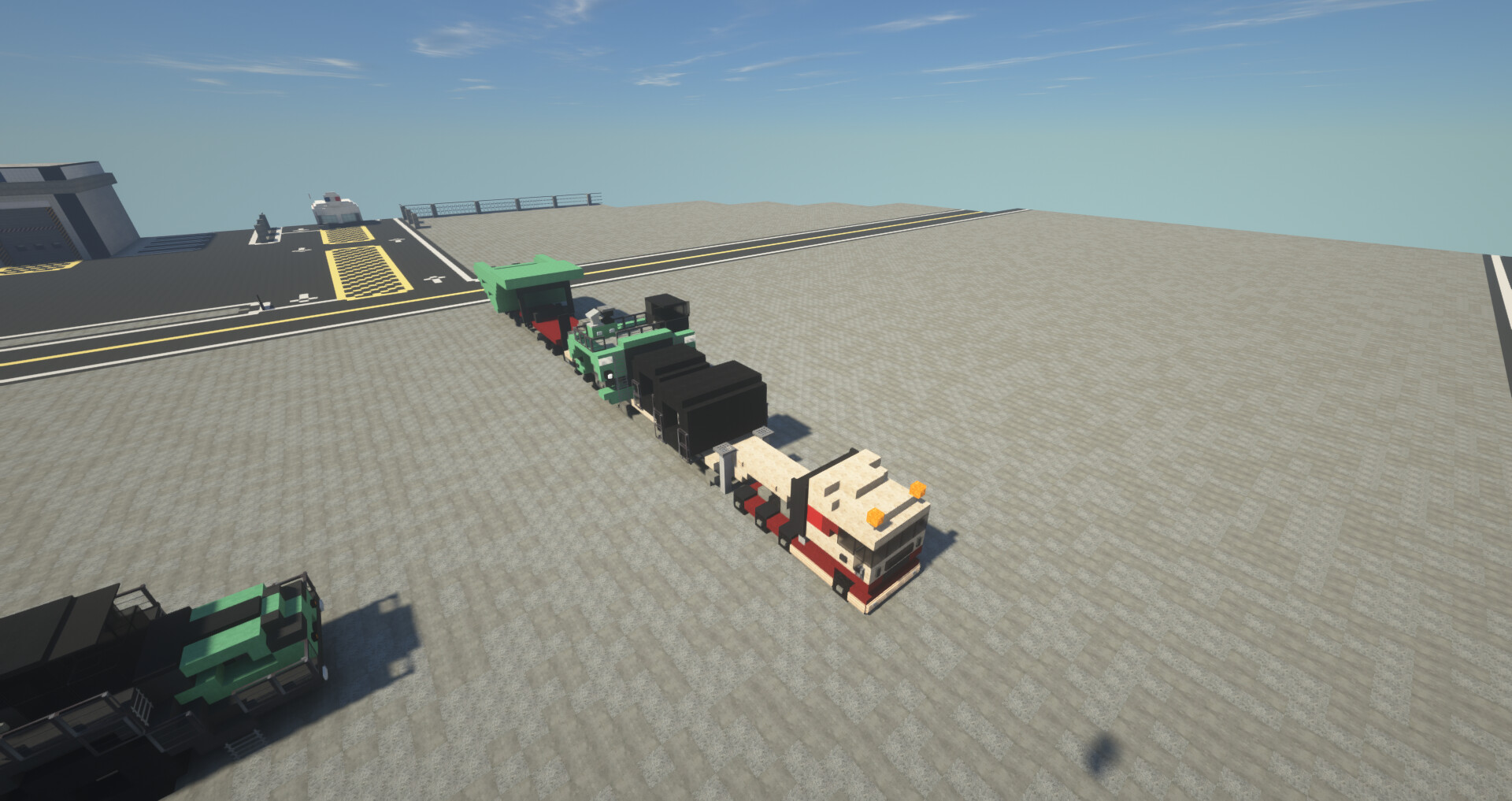 Super heavy transport truck carrying dumptruck Minecraft Map