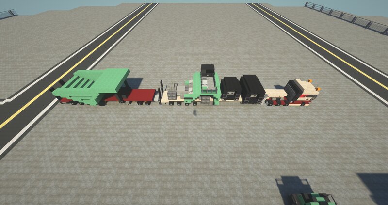 Super heavy transport truck carrying dumptruck Minecraft Map