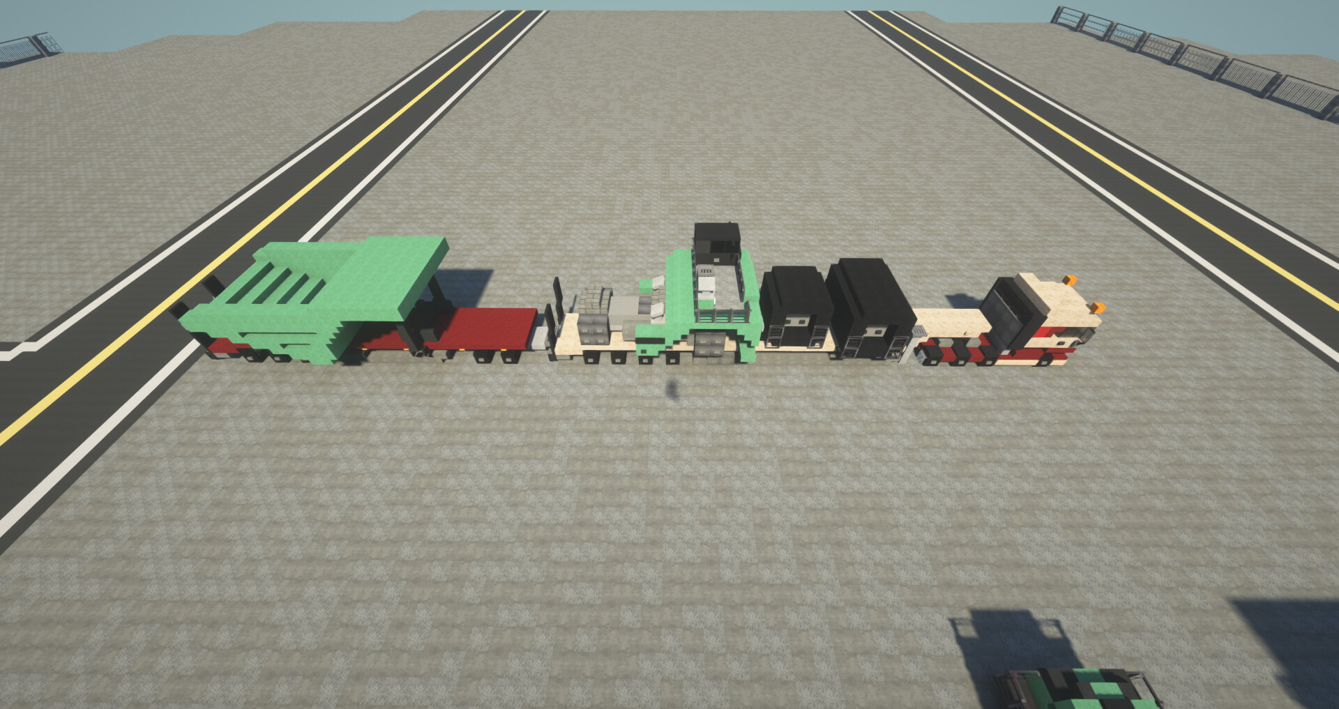 Super heavy transport truck carrying dumptruck Minecraft Map