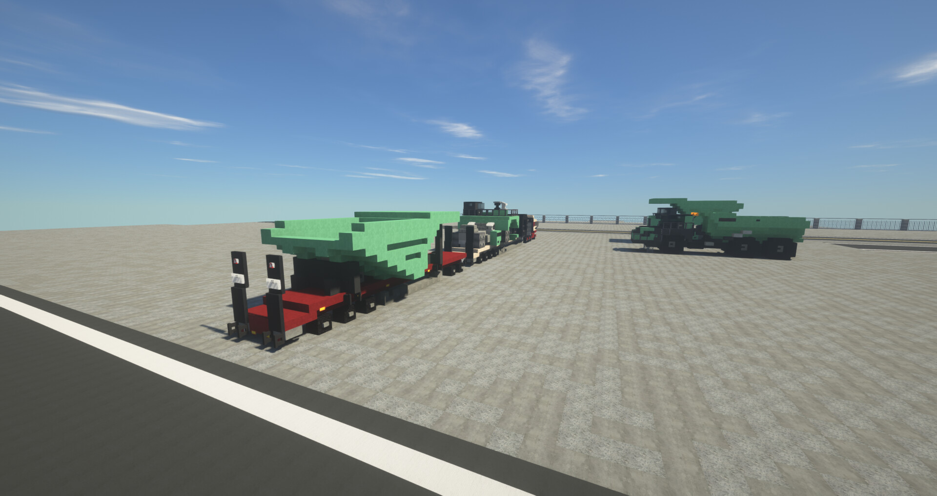Super heavy transport truck carrying dumptruck Minecraft Map