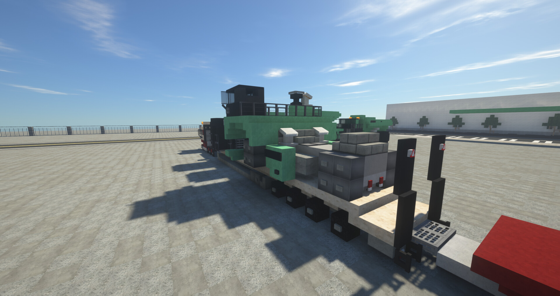 Super heavy transport truck carrying dumptruck Minecraft Map