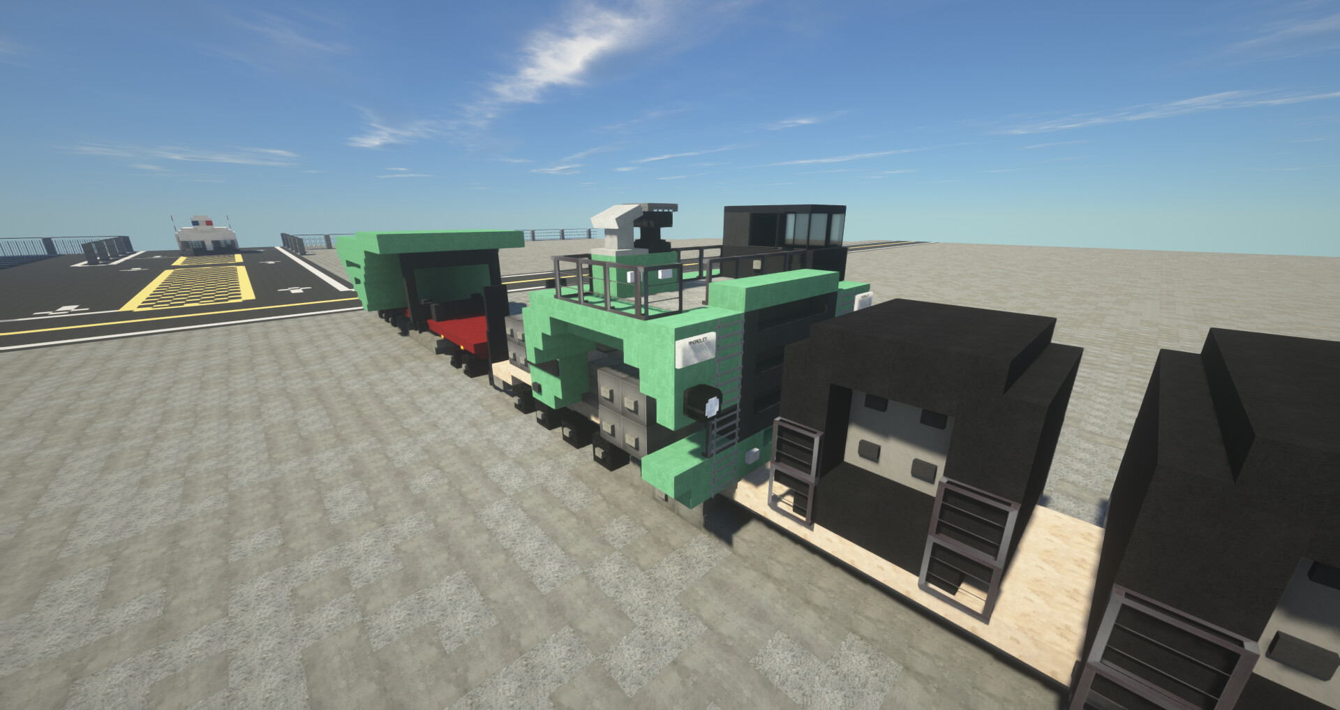 Super heavy transport truck carrying dumptruck Minecraft Map