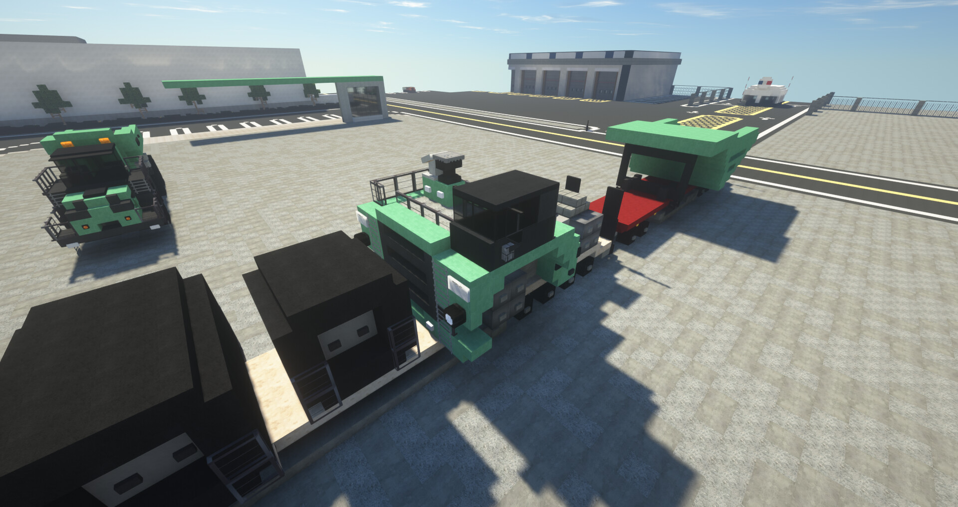 Super heavy transport truck carrying dumptruck Minecraft Map