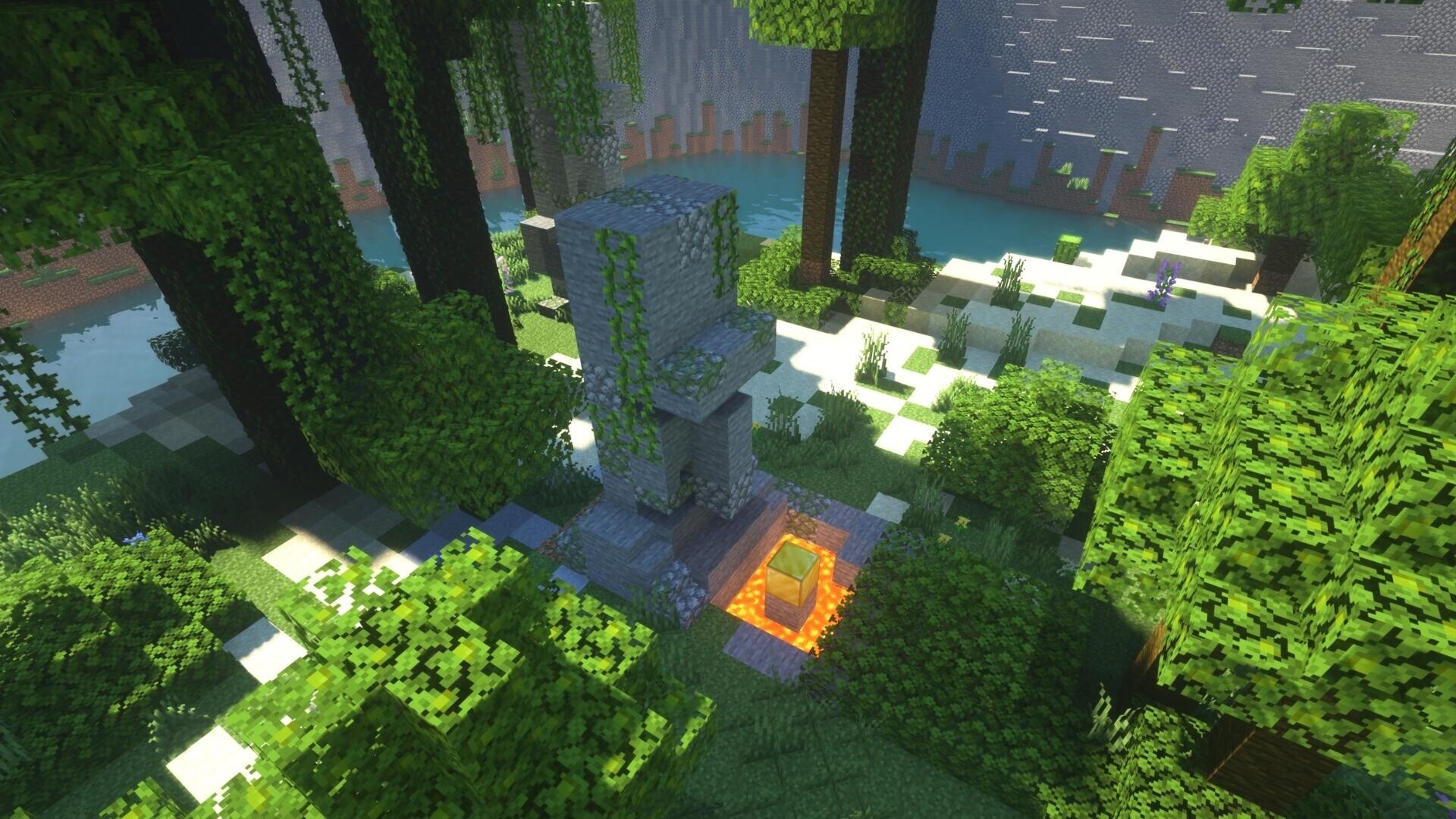 Statues island hub - Java + Bedrock! Minecraft Map