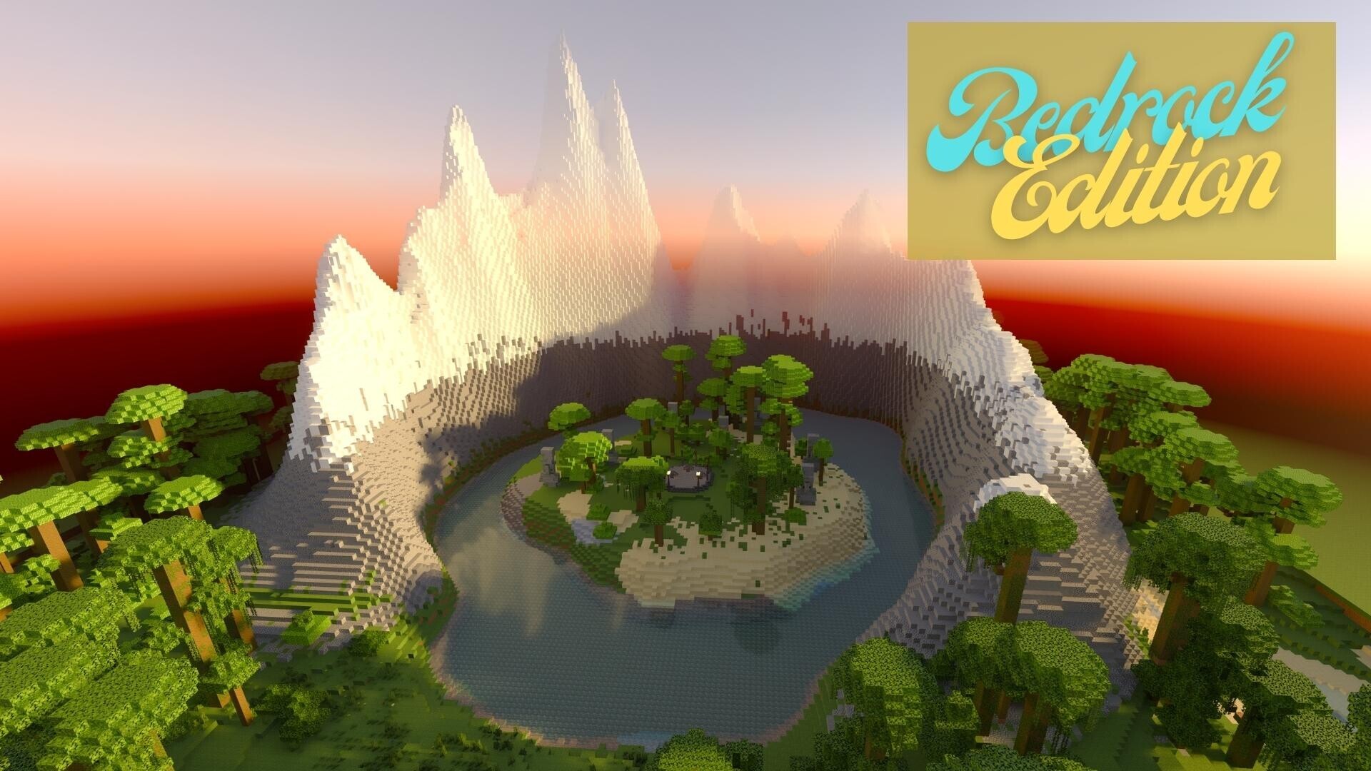 Statues island hub - Java + Bedrock! Minecraft Map
