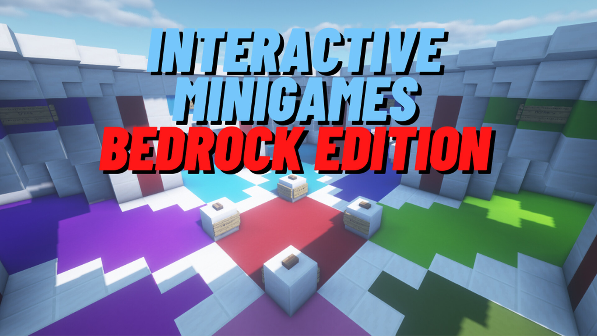 [1.14.4] Interactive Minigames: Bedrock Edition Minecraft Map