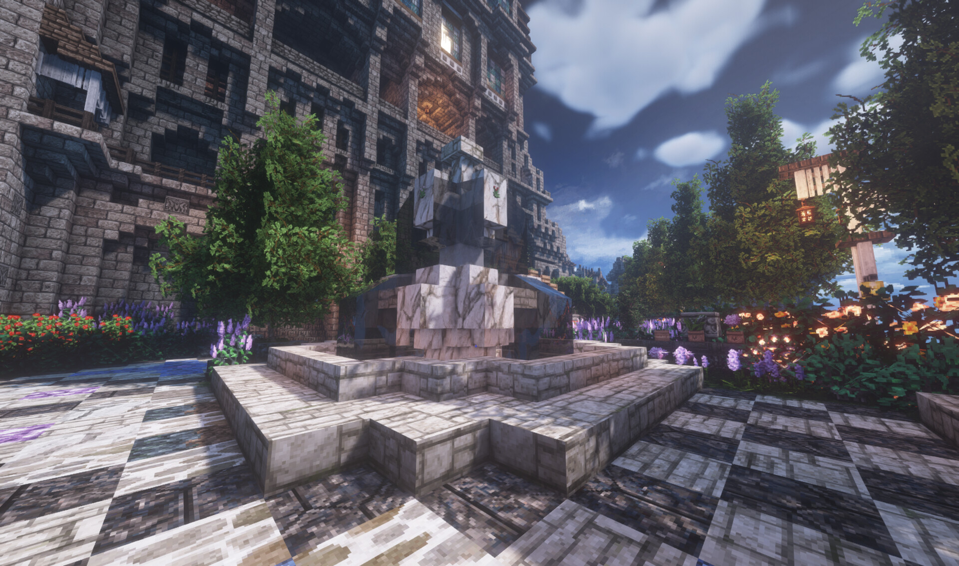The beautiful garden I built in 12 hours in My Flower City Minecraft Map