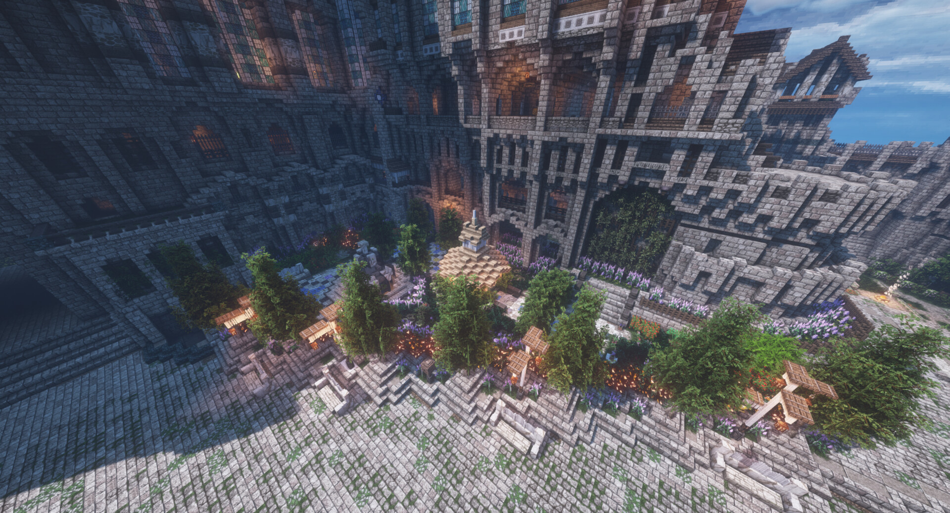 The beautiful garden I built in 12 hours in My Flower City Minecraft Map