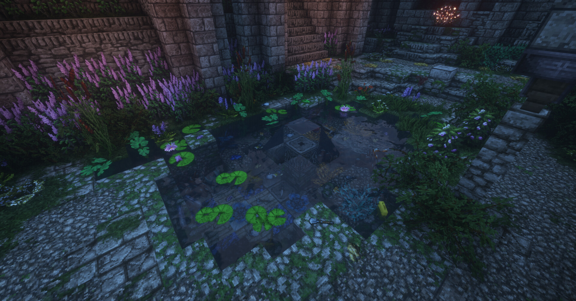 The beautiful garden I built in 12 hours in My Flower City Minecraft Map