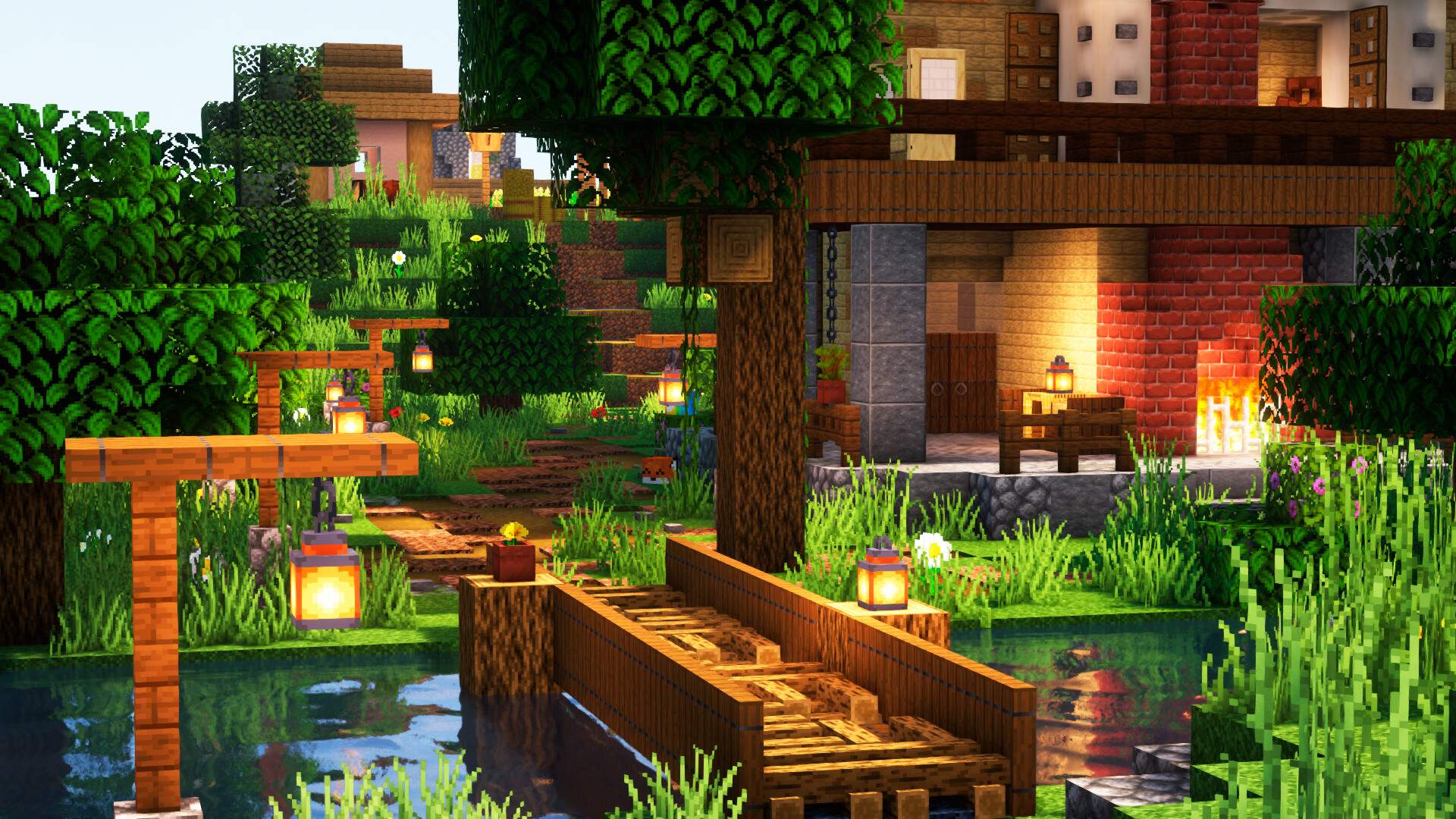 Large cozy house with interior [ Download ] Minecraft Map