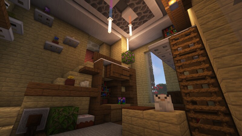 Large cozy house with interior [ Download ] Minecraft Map