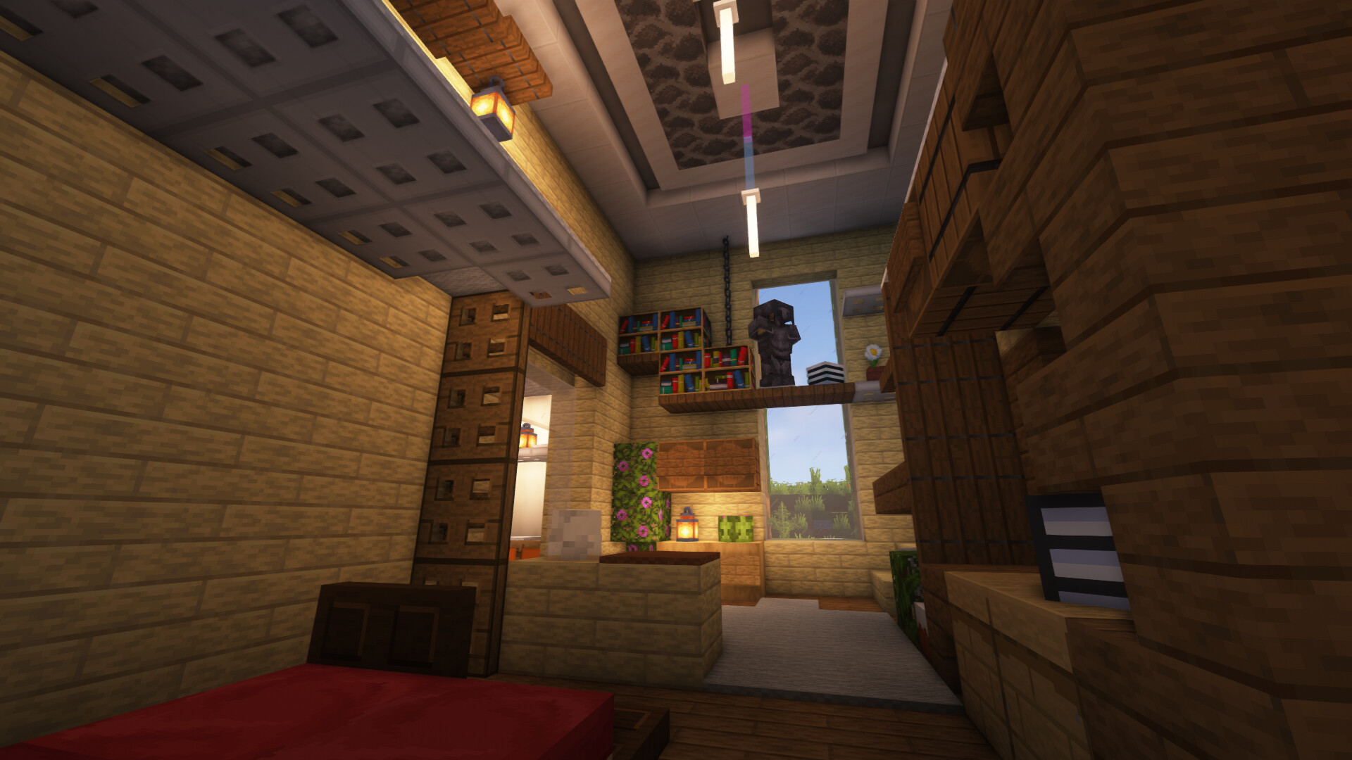 Large cozy house with interior [ Download ] Minecraft Map