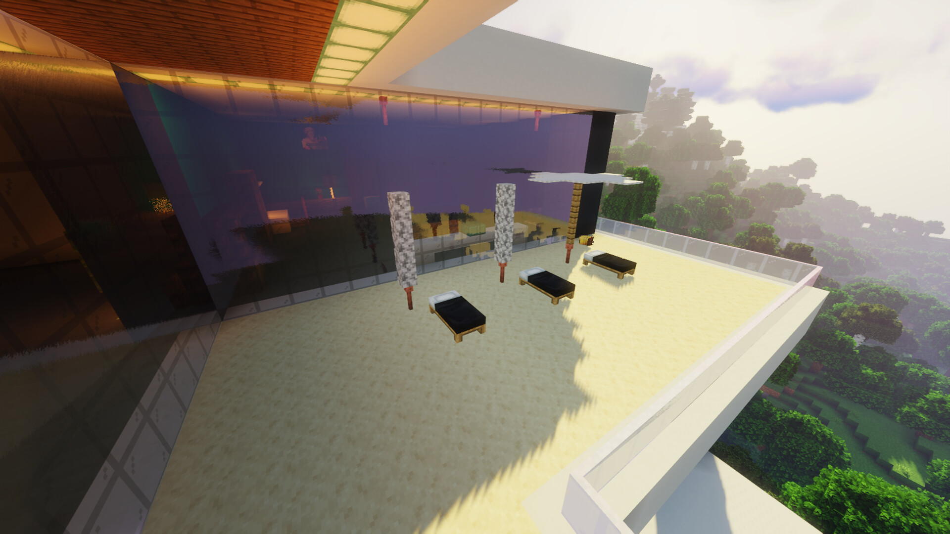 Minecraft Modern Mountain House (with interiors) Minecraft Map