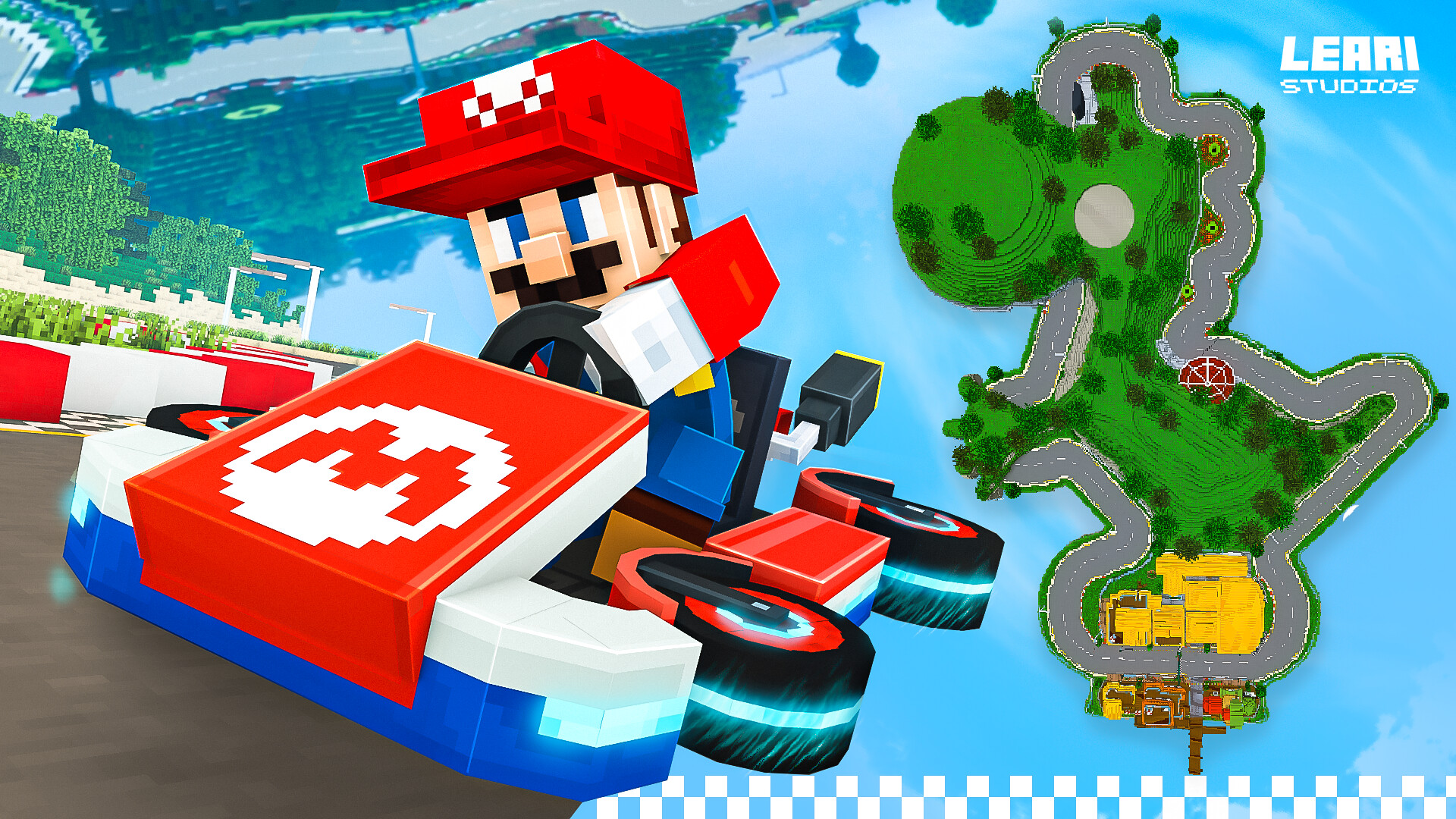 Yoshi Circuit from Mario Kart Minecraft Map