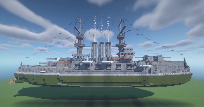 Fictional pre-dreadnought II [movecraft compatible] Minecraft Map