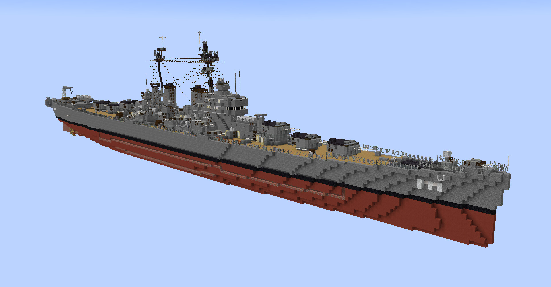 USS Worcester CL-144 (1954, 1:1) Minecraft Map