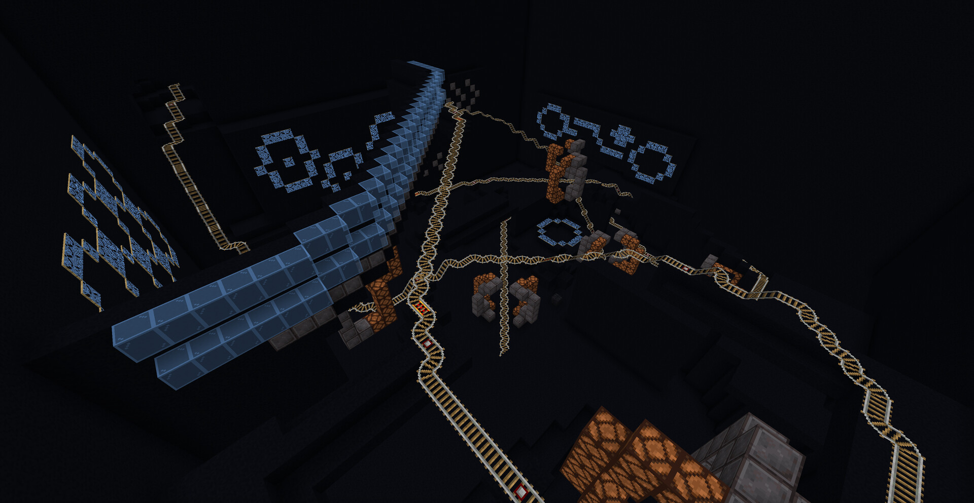 Tron Lightcycle Roller Coaster Minecraft Map