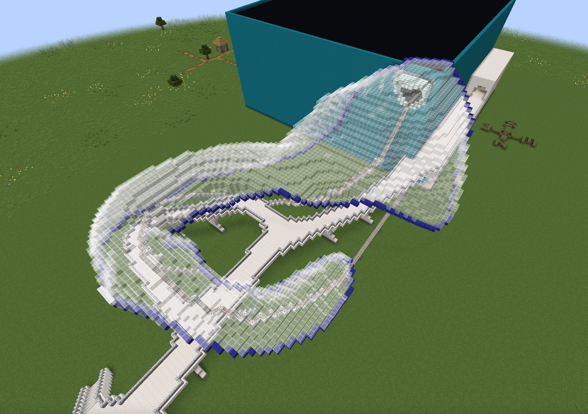 Tron Lightcycle Roller Coaster Minecraft Map