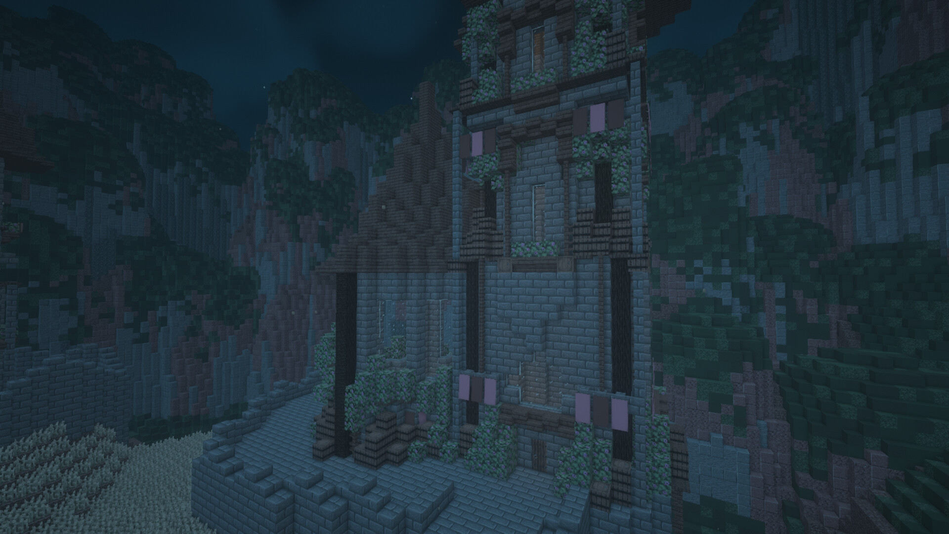 forest & towers hub Minecraft Map