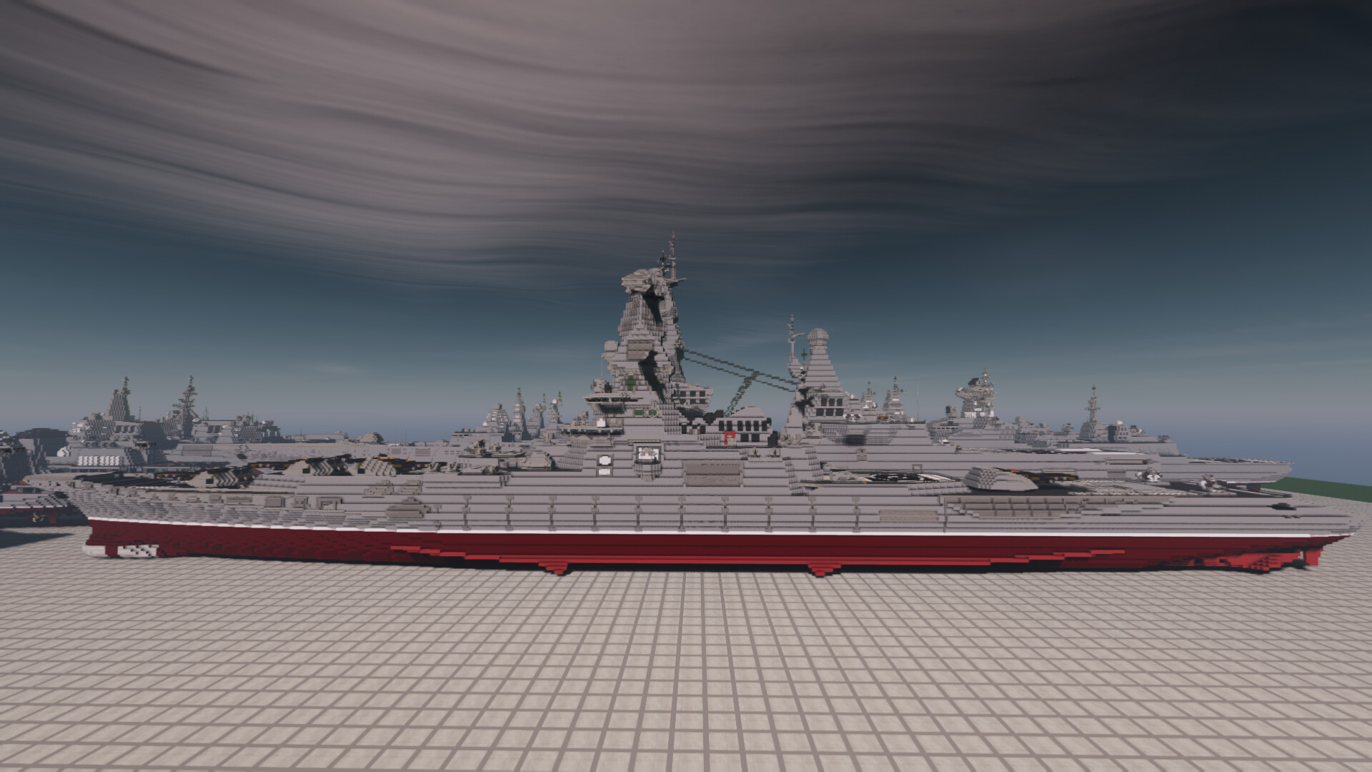Strategic Battleship Hypersonic Railgun- Red Tide class Minecraft Map
