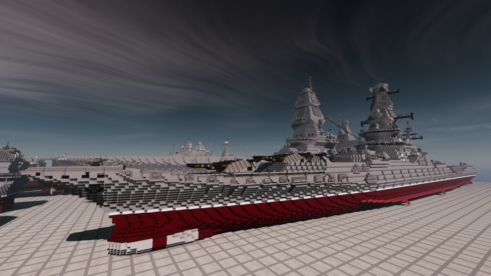 Strategic Battleship Hypersonic Railgun- Red Tide class Minecraft Map
