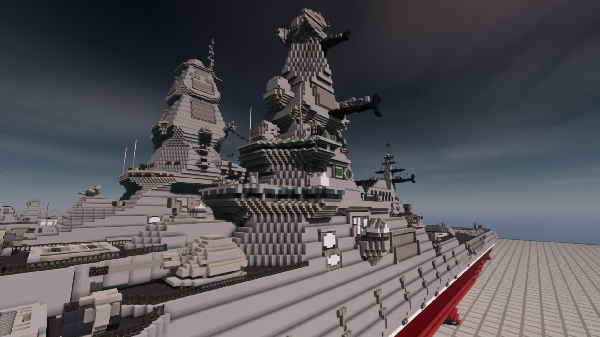 Strategic Battleship Hypersonic Railgun- Red Tide class Minecraft Map