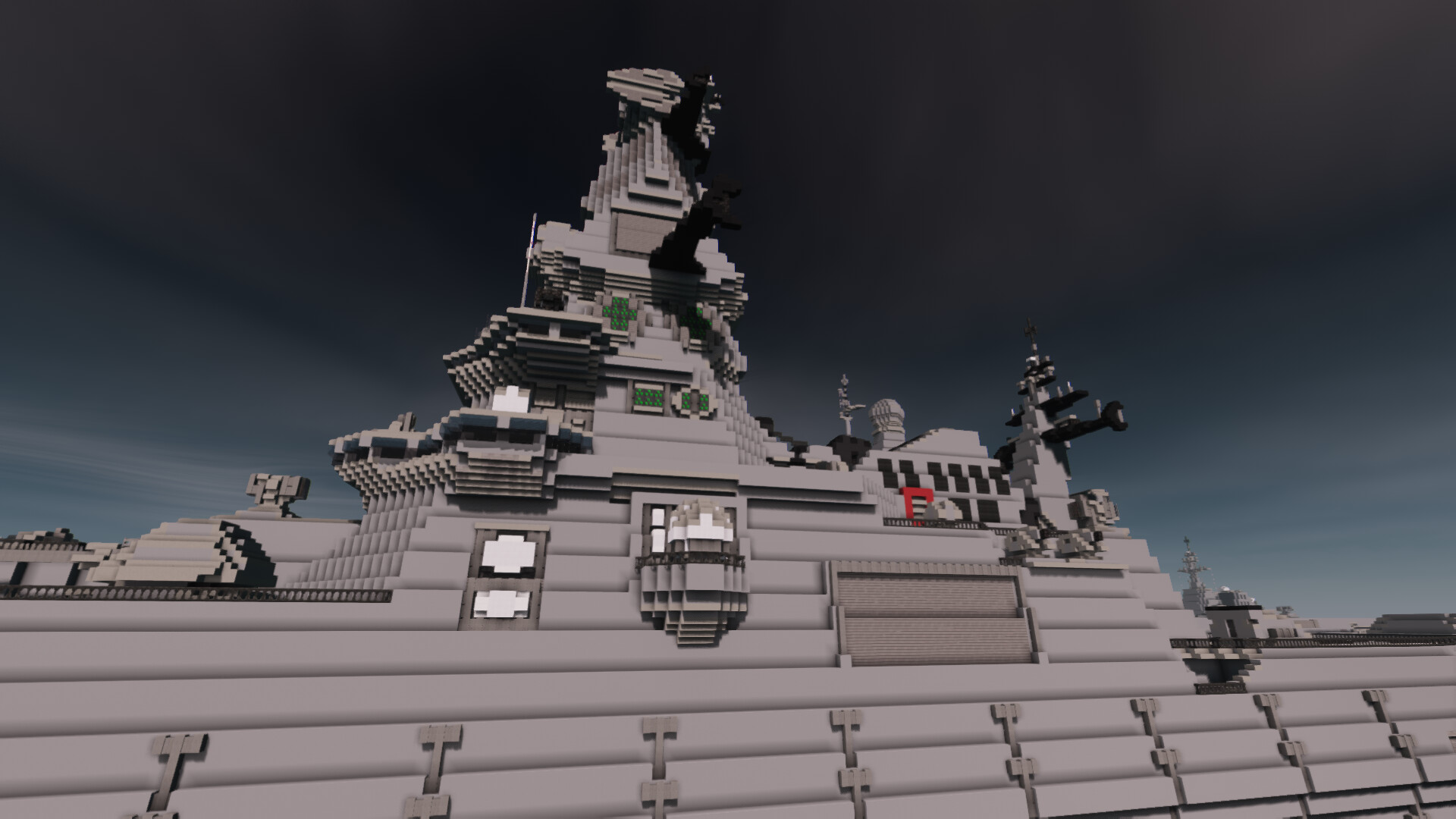 Strategic Battleship Hypersonic Railgun- Red Tide class Minecraft Map