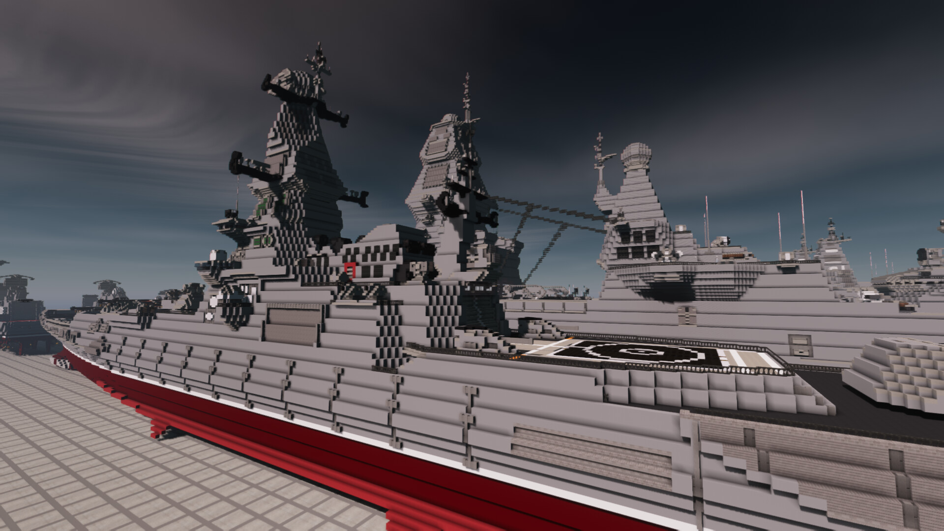 Strategic Battleship Hypersonic Railgun- Red Tide class Minecraft Map