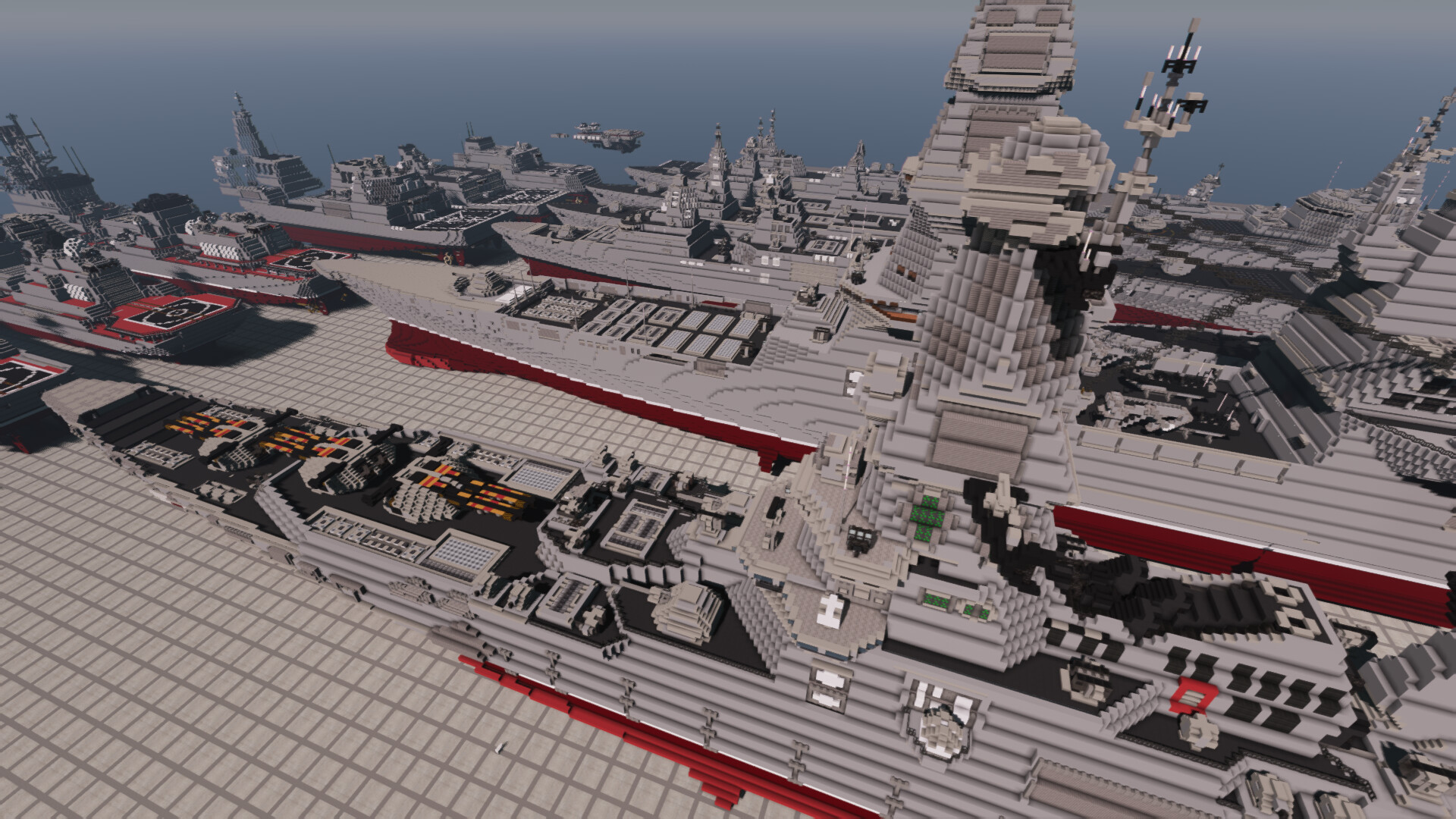 Strategic Battleship Hypersonic Railgun- Red Tide class Minecraft Map