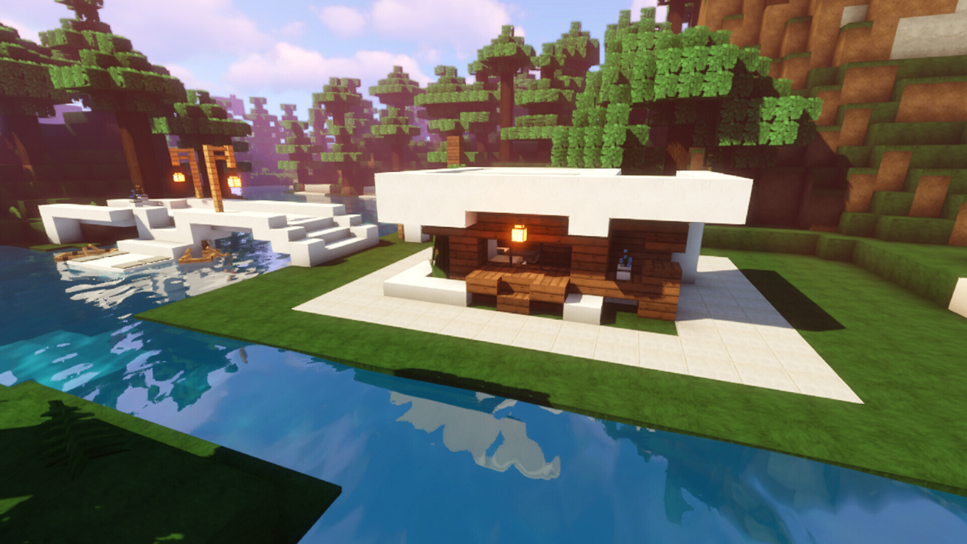 New! Small Modern House Tutorial Minecraft Map