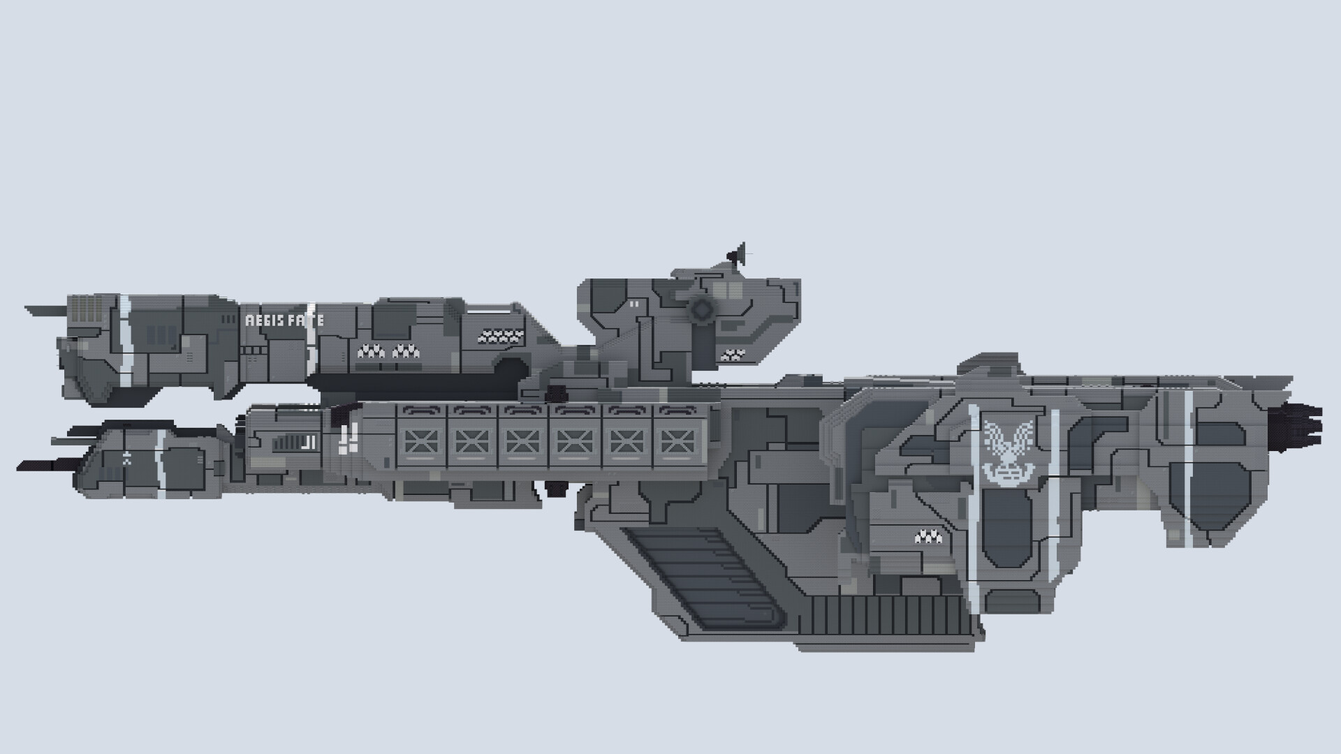 Halo UNSC Charon Class Frigate Minecraft Map
