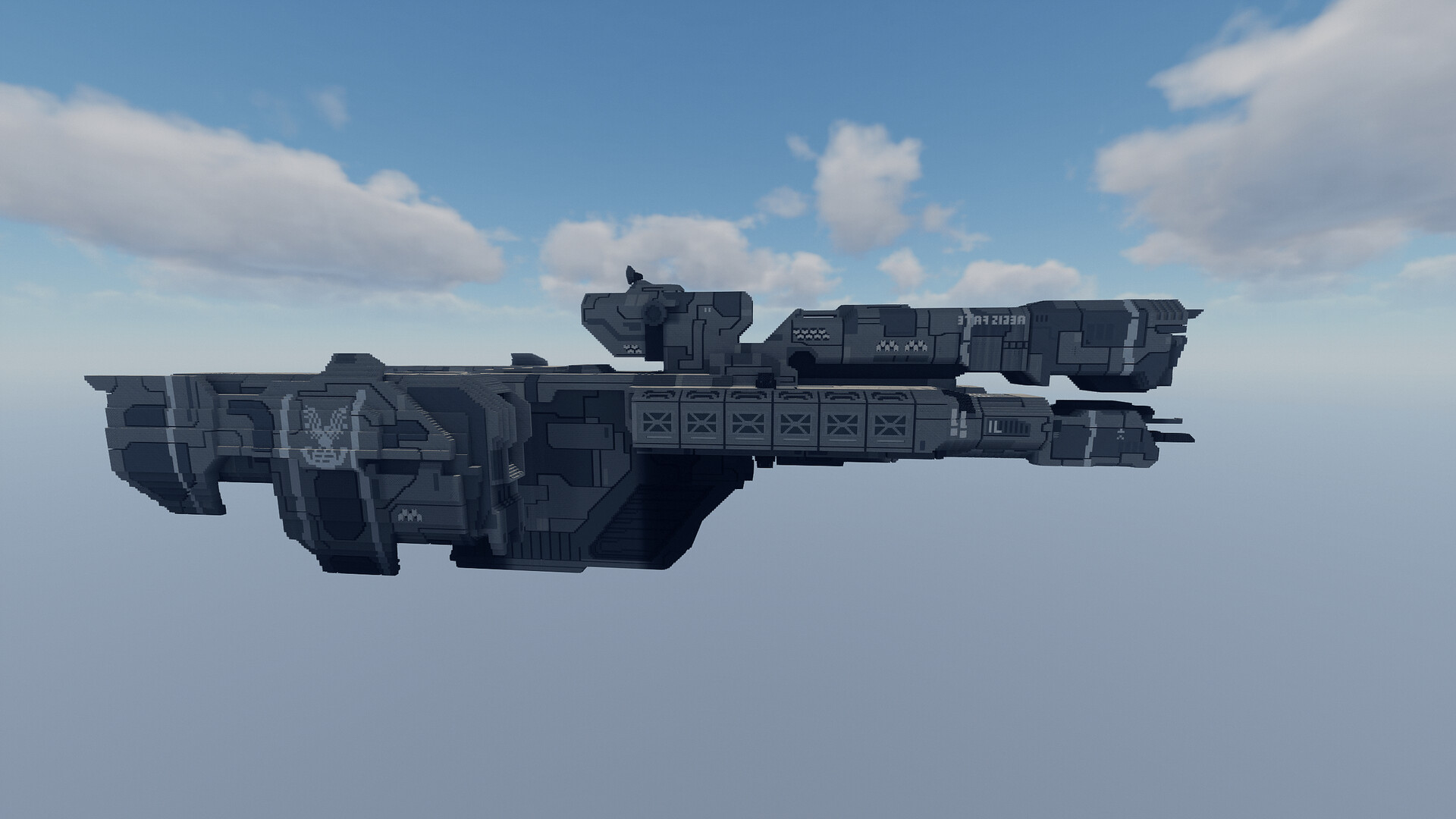 Halo UNSC Charon Class Frigate Minecraft Map