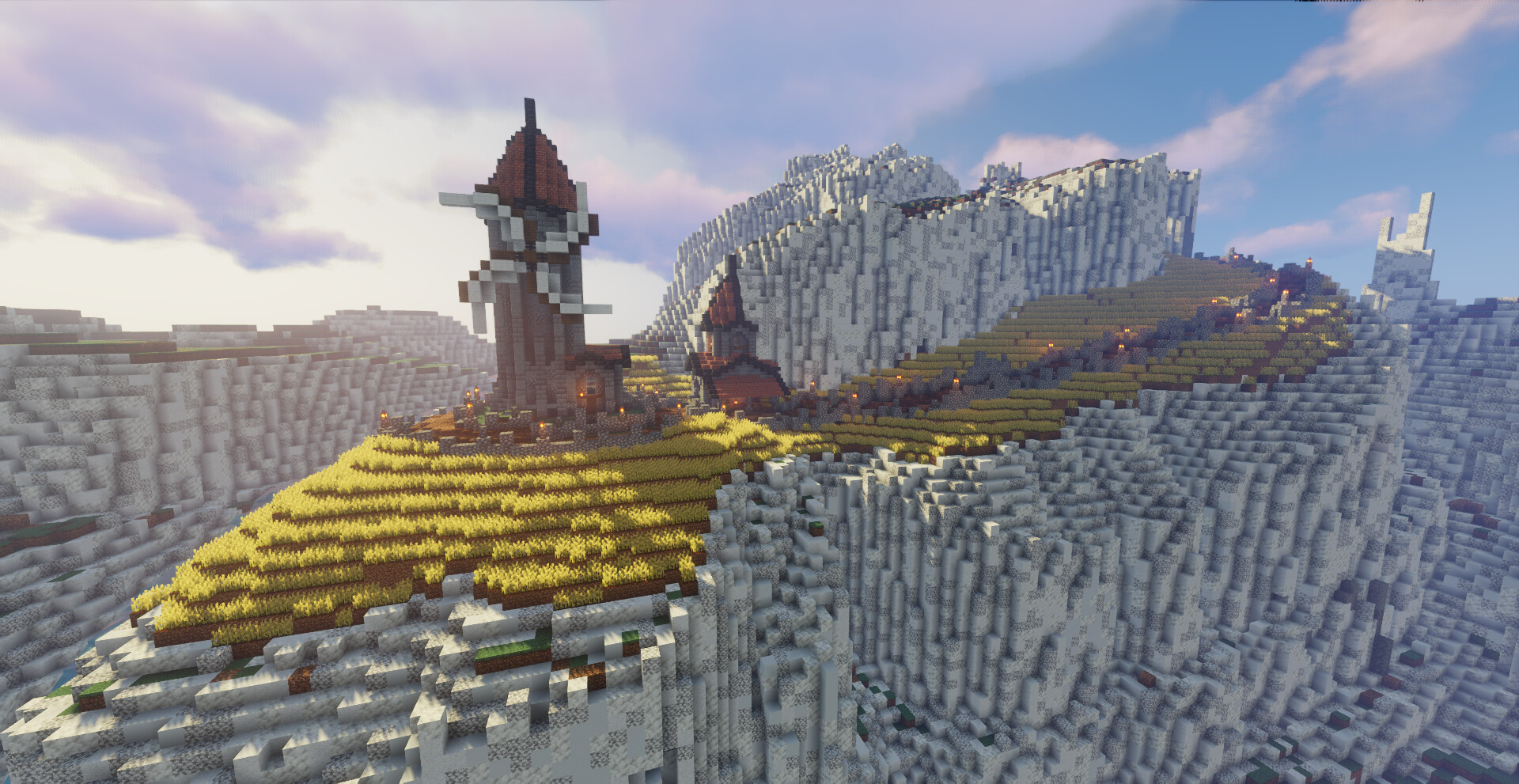 medieval castle and city Minecraft Map