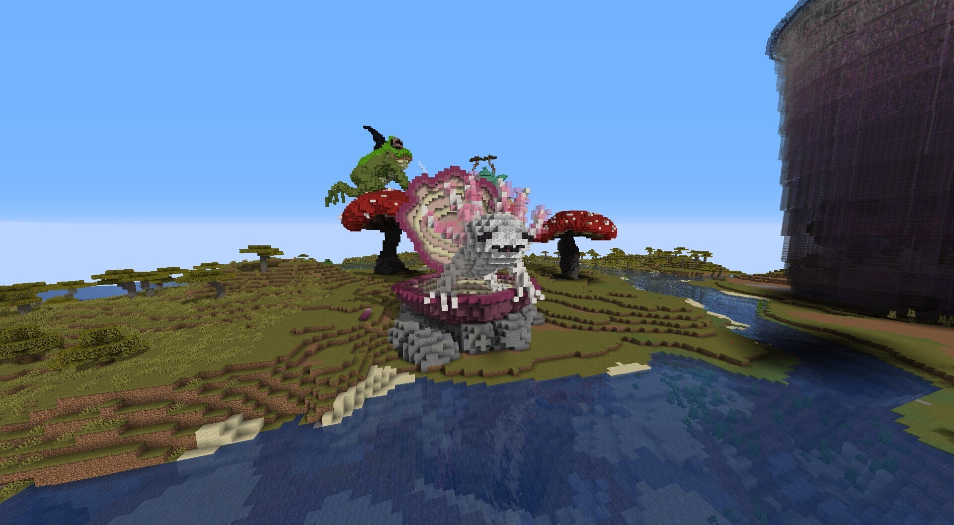 Skittles the Axolotyl | Building your comments #6 Minecraft Map