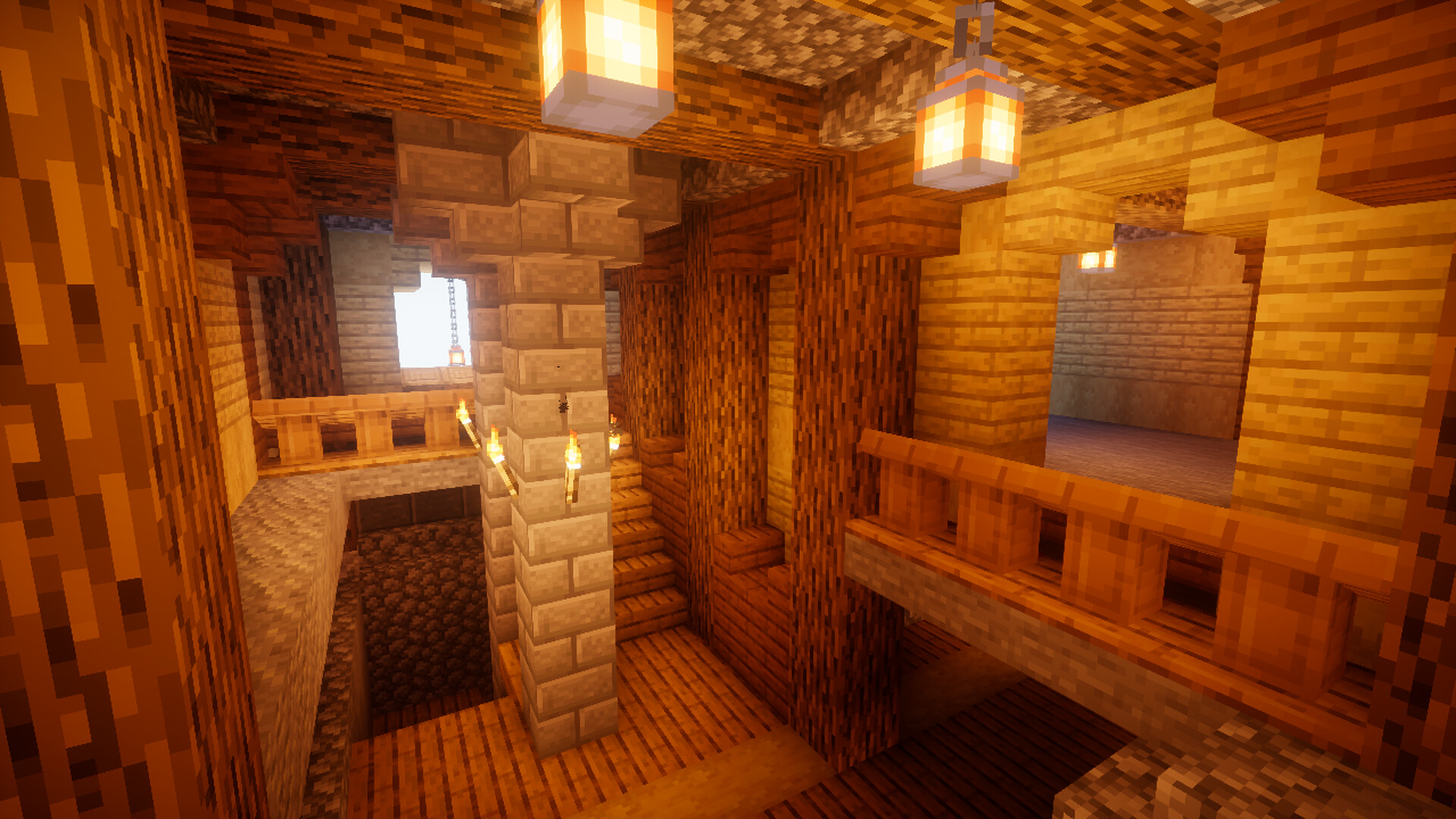 castillo y pueblo en la montaña 1.18 Minecraft Map