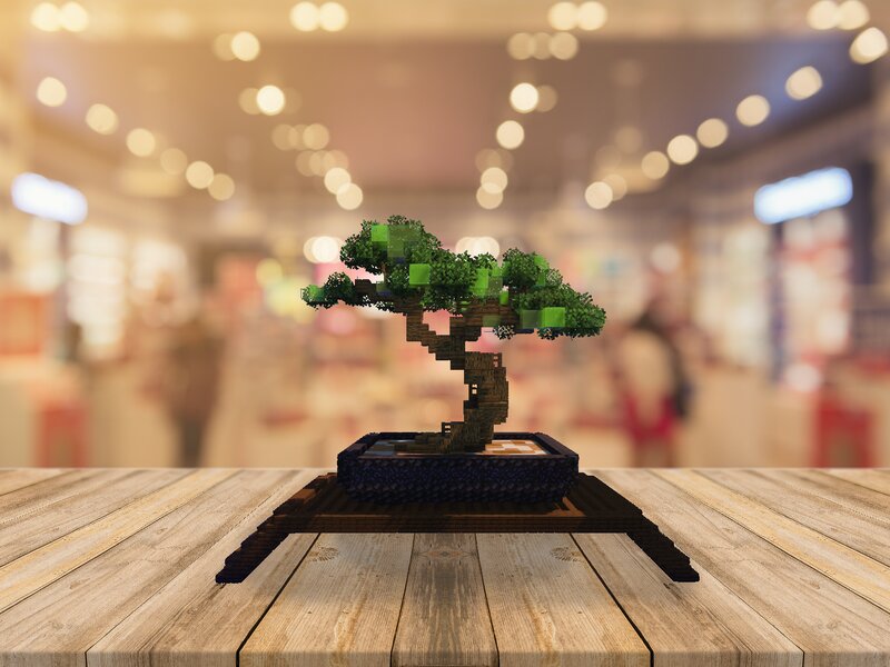 Bonsai tree with Stand l Free To Use! Minecraft Map