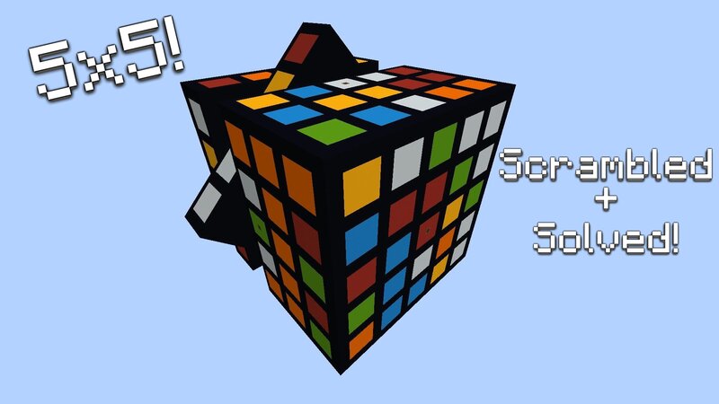 A Fully Functioning 5x5x5 Rubik's Cube (Create Mod) Minecraft Map