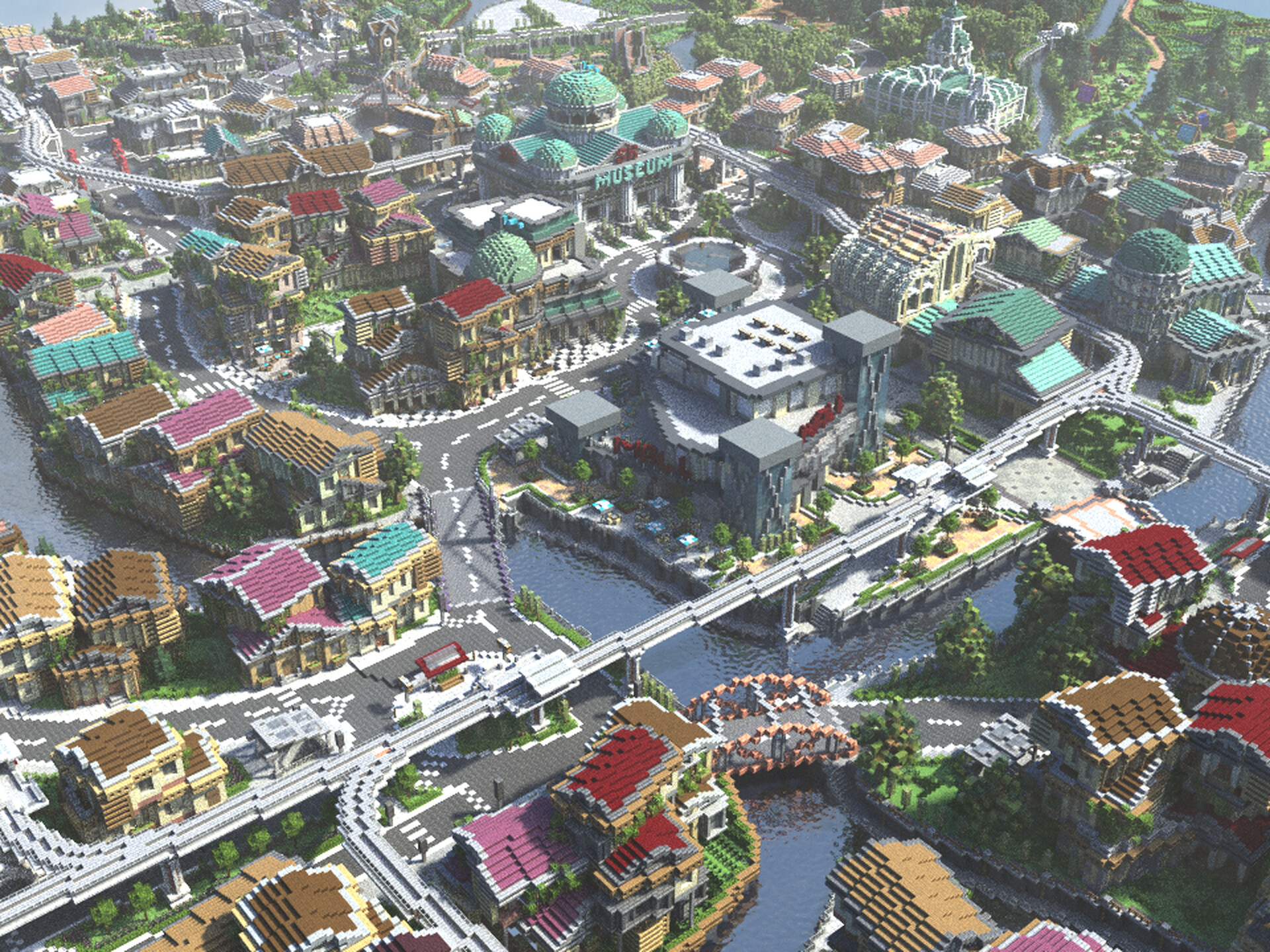 New Huntingham | 750x750 Modern City Minecraft Map