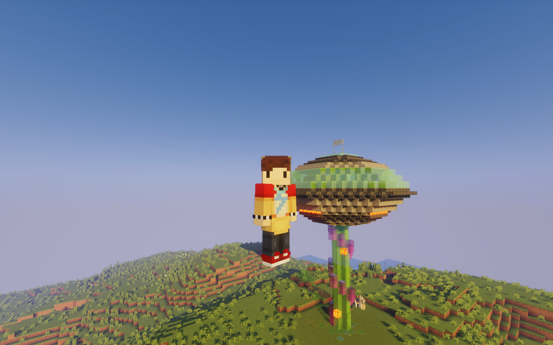 My attempt at a UFO (no download yet) Minecraft Map