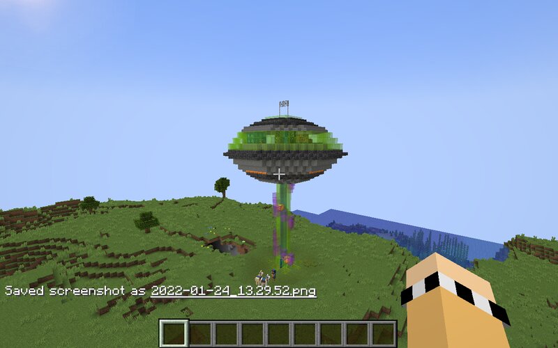 My attempt at a UFO (no download yet) Minecraft Map