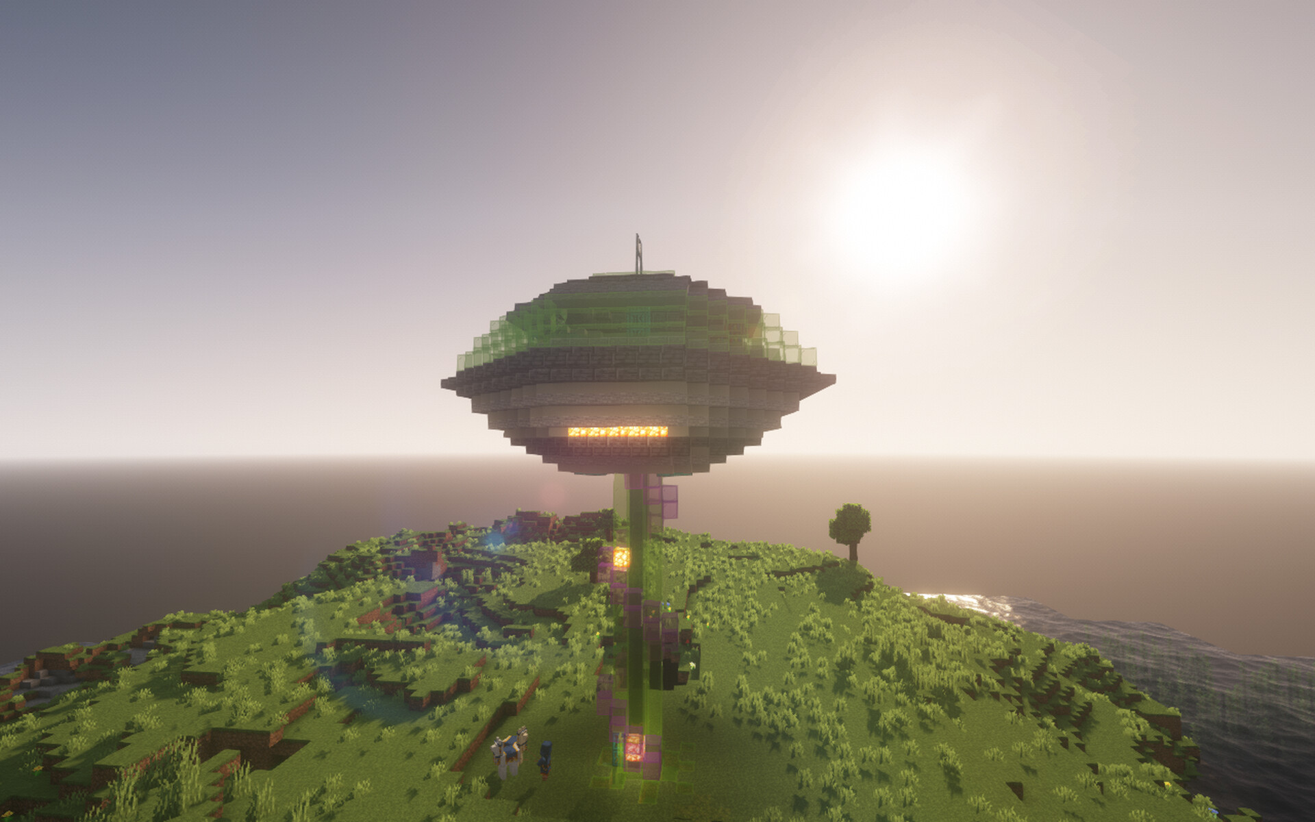 My attempt at a UFO (no download yet) Minecraft Map