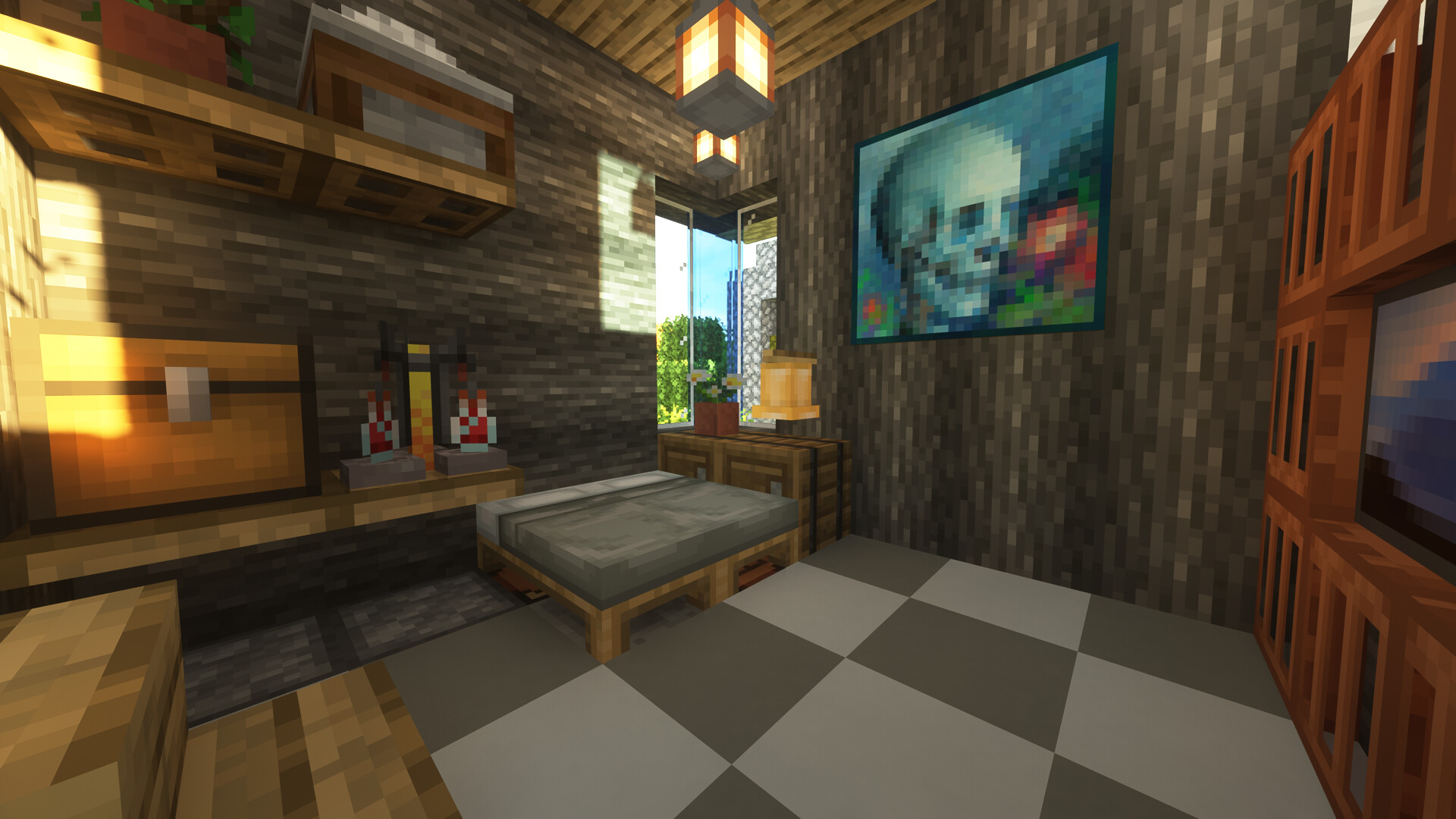 Small Acacia Wood Modern House Minecraft Map