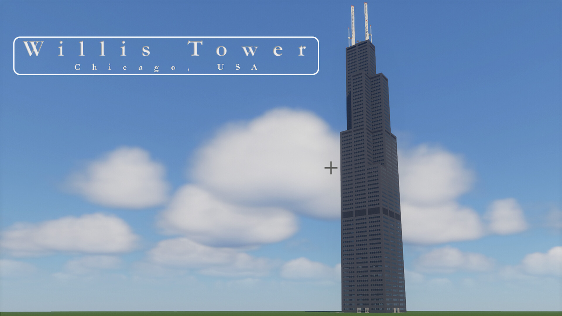 Willis (Sears) Tower. Scale 1/3 Minecraft Map