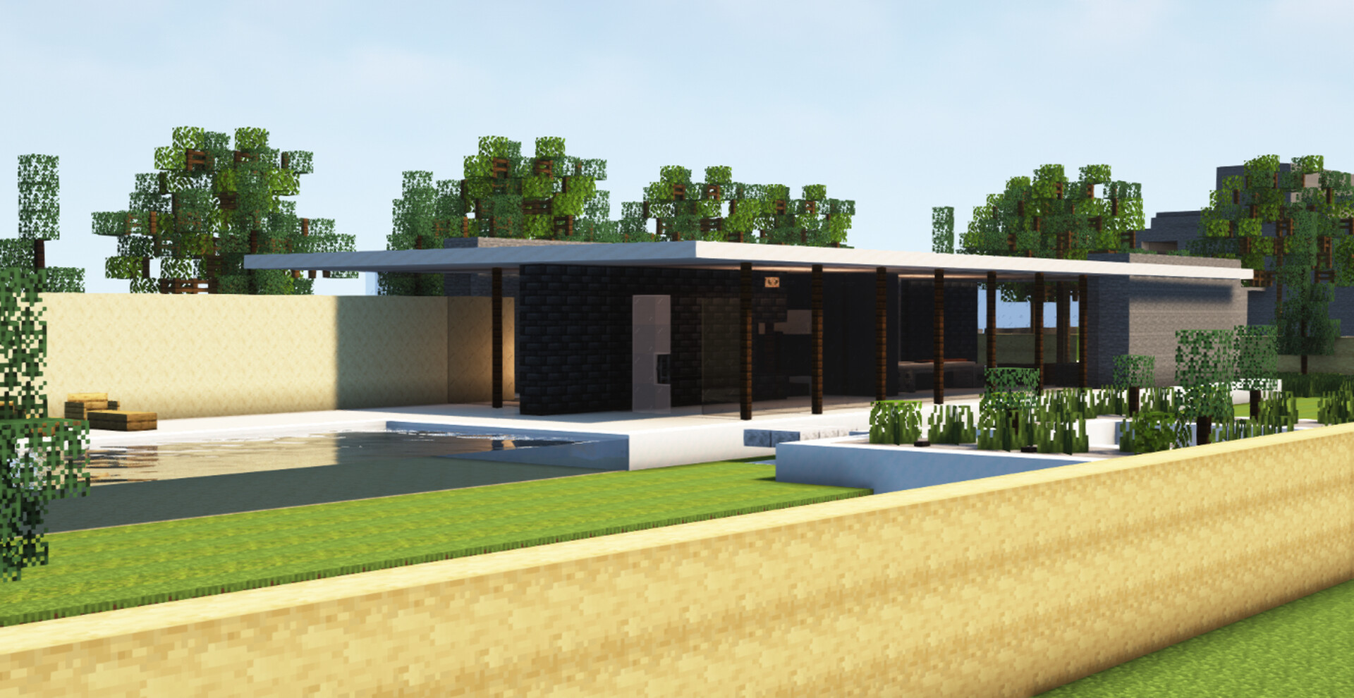 Single-Story Modern House (2) Minecraft Map