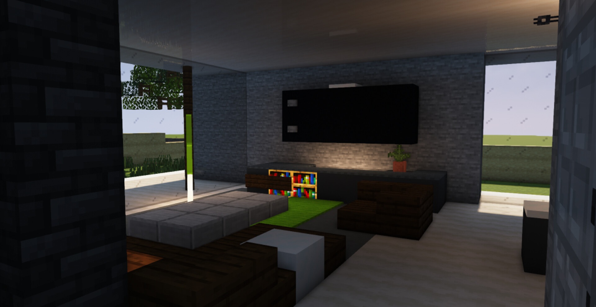 Single-Story Modern House (2) Minecraft Map