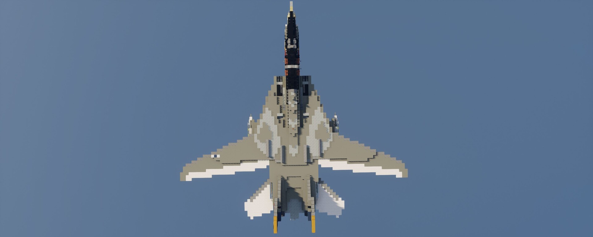 F-14A Tomcat (4:1 scale) Minecraft Map